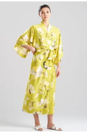Natori Aurelia Charmeuse Robe - Chartreuse