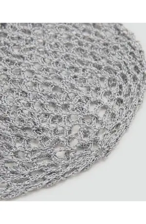 Mango Button Trim Open Stitch Hat