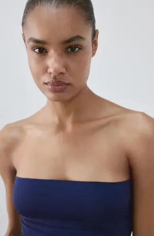Mango Stretch Tube Top - Blue