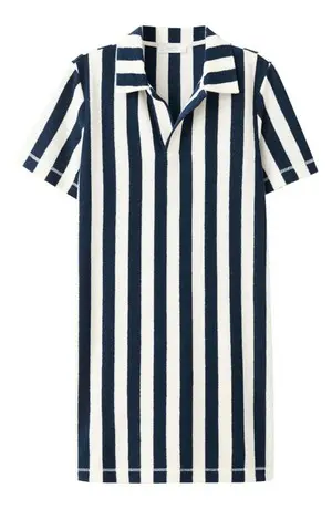 Mango Stripe Terry Nightgown - Blue