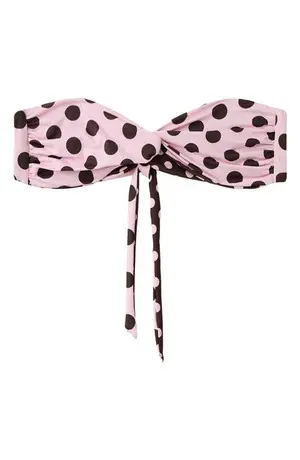 Mango Twist Front Reversible Bikini Top - Pink
