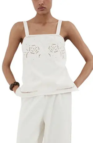 Mango Embroidered Tank