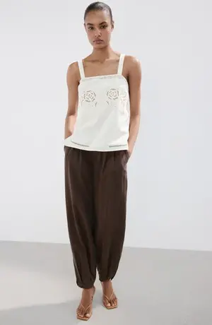 Mango Embroidered Tank
