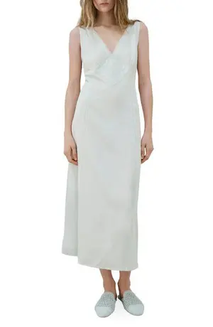 Mango Lace Detail Nightgown - Blue