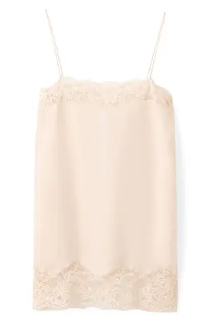 Mango Lace Trim Camisole - Ecru