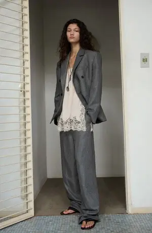 Mango Double Breasted Suit Jacket