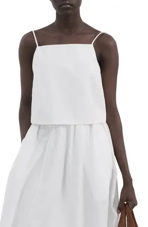 Mango Cotton Crop Camisole - White