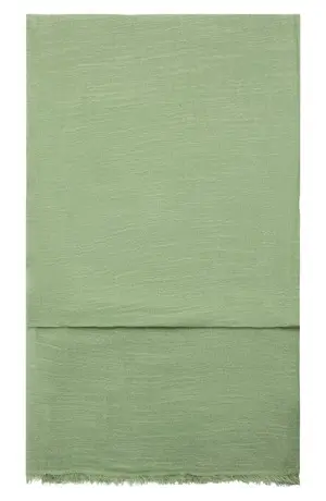 Mango Cotton Blend Scarf - Green