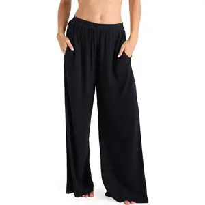 Volcom Stoneshine Junki Wide Leg Cover-up Pants - Black