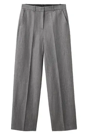 Mango Straight Leg Suit Pants - Black