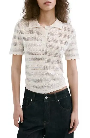 Mango Stripe Open Stitch Cardigan