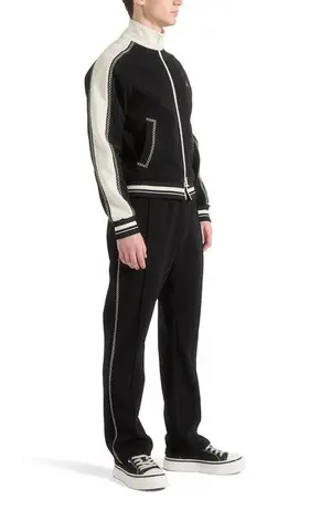 Manière De Voir Gael Contrast Whipstitch Relaxed Track Pants