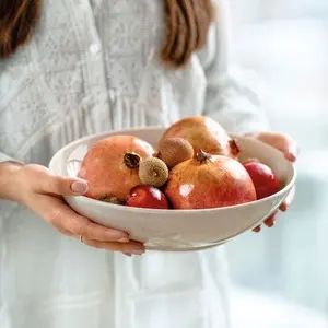 VILLEROY & BOCH Perlemor Sand Low Serving Bowl