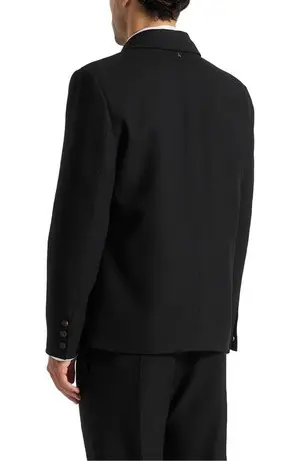 Manière De Voir Alec Double Breasted Suit Jacket With Contrast Lapel