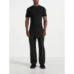 Manière De Voir Maniere De Voir Foldover Front Trousers - Black