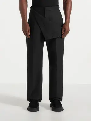 Manière De Voir Maniere De Voir Foldover Front Trousers - Black