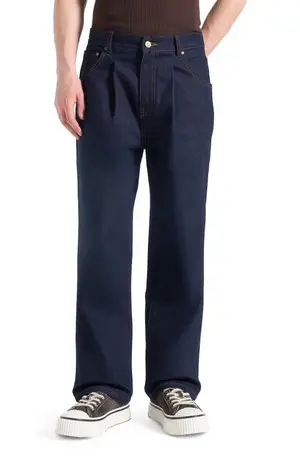 Manière De Voir Pleated Denim Jeans