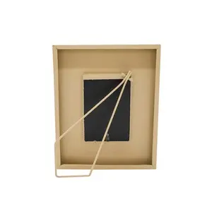 FORESIDE HOME AND GARDEN 4x6 Sand Texture Picture Frame Tan Metal Mdf & Glass