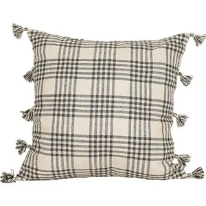FORESIDE HOME AND GARDEN Remi Plaid Decorative Indoor/outdoor Accent Throw Pillow - Gray