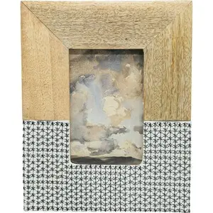 FORESIDE HOME AND GARDEN 6"h X 4"w Alexander Floral Photo Frame - Brown