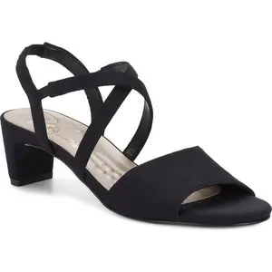 ROS HOMMERSON Liza Slingback Sandal - Black Microtouch