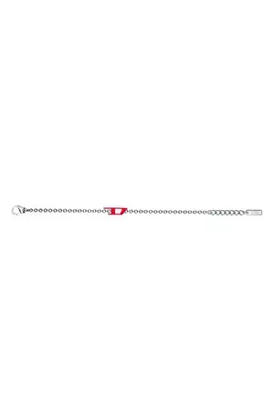 DIESEL® Logo Pendant Chain Bracelet