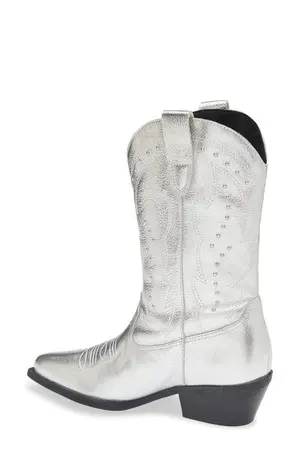 BOTTERO Metallic Western Boot - Prata