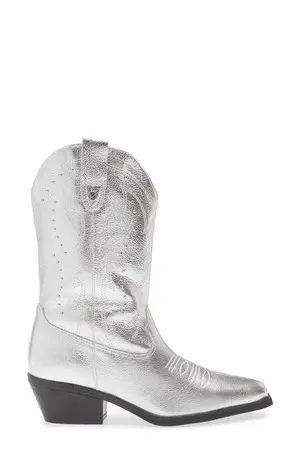 BOTTERO Metallic Western Boot - Prata