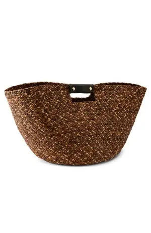 Helen Kaminski Leonor Braided Foldable Raffia Tote - Nutshell Multi