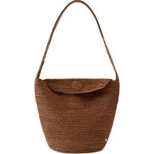 Helen Kaminski Yala Crochet Raffia Shoulder Bag - Nutshell/cotto