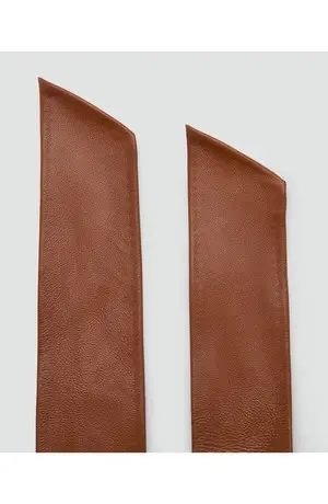 Mango Starring Hailey Bieber Leather Cummerbund Belt