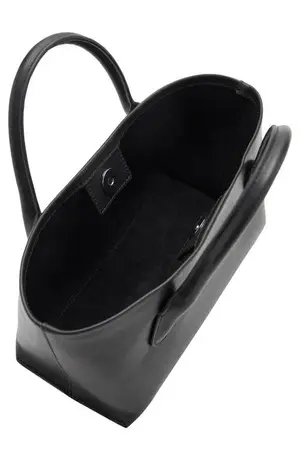 Mango Leather Tote Bag