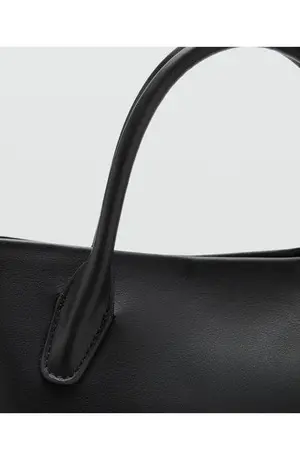 Mango Leather Tote Bag