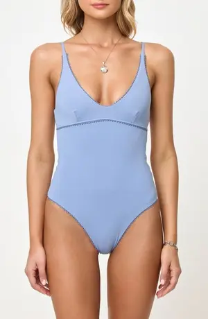L*Space Posie One-piece Swimsuit - Chambray