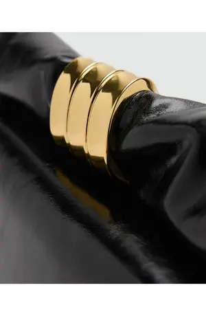 Mango Starring Hailey Bieber Metallic Detail Clutch - Black