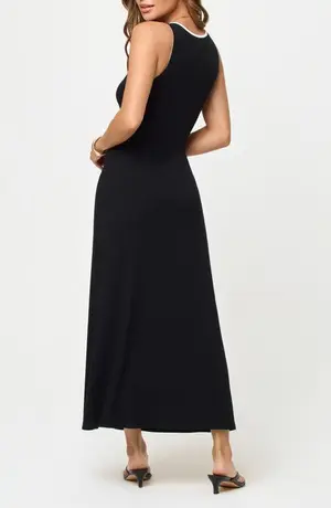 L*Space Sayge Maxi Cover-up Dress - Black/cream