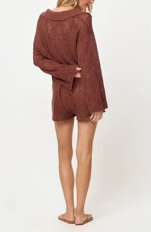 L*Space Golden Daze Open Stitch Cotton Romper