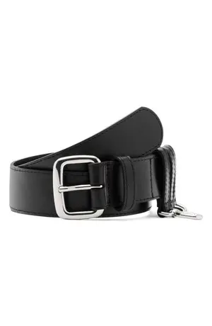 Mango Leather Belt With D-rings And Carabiner Detail