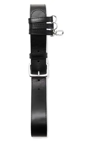Mango Leather Belt With D-rings And Carabiner Detail