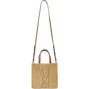 Helen Kaminski Mini Arleth Crochet Raffia Tote - Natural