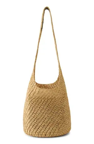 Helen Kaminski Crochet Raffia Shoulder Bag - Natural