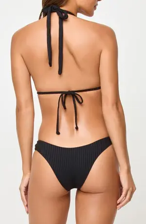 L*Space Kami Ribbed Bikini Top - Black
