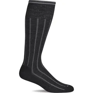 SOCKWELL High Rise Rib Wide Calf Compression Socks - Black