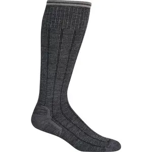 SOCKWELL High Rise Rib Wide Calf Compression Socks - Charcoal