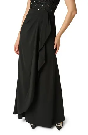 Adrianna Papell Beaded Jersey Gown