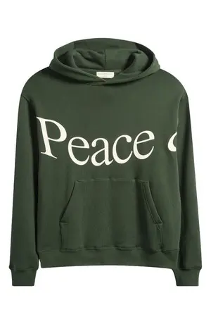MUSEUM OF PEACE & QUIET Jumbo Wordmark Graphic Hoodie - Forest