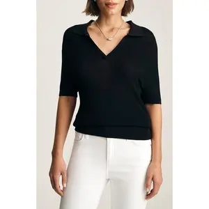 MAVI Short Sleeve Polo Sweater - Black