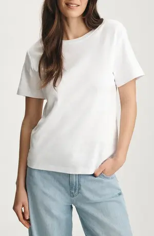MAVI Nina Crewneck Cotton T-shirt - White