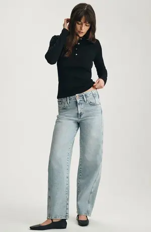 MAVI Stretch Cotton Rib Henley