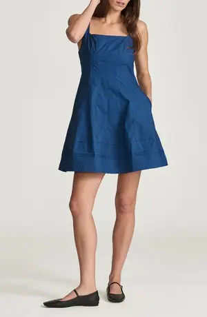 MAVI Peony Fit & Flare Minidress - Navy Peony